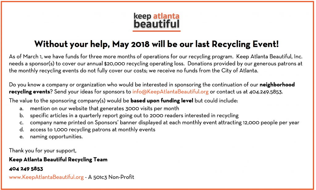 Recycle | Keep Atlanta Beautiful